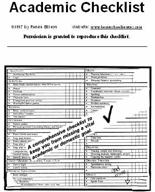 Academic Checklist (e-Book, and in print while supplies last ...